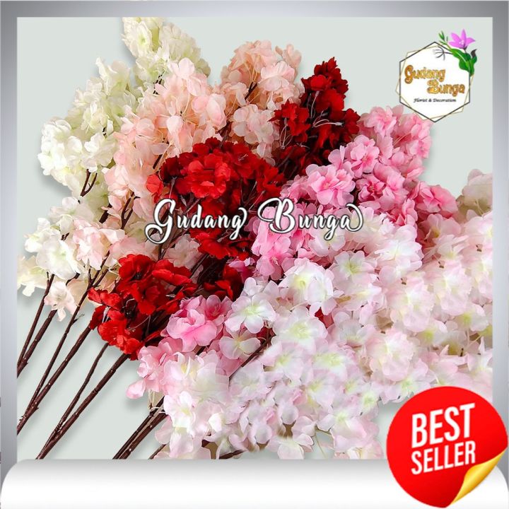 Bunga Cherry Blossom Artificial Bunga Mei Hua Imlek - Bunga Dekorasi ...