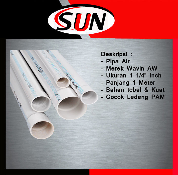 Pipa PVC 1 1/4" Inch Wavin AW 1 Meter | Lazada Indonesia