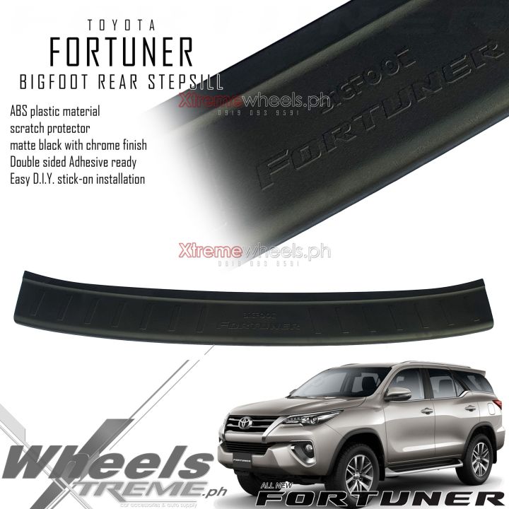 Toyota Fortuner 2016 to 2026 Rear Bumper Protector Stepsill / Step Sill ...