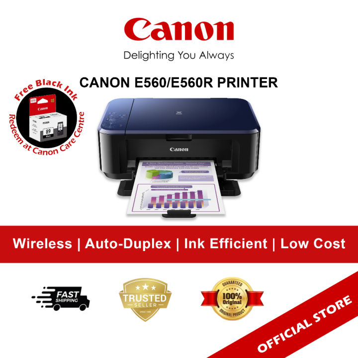 Canon PIXMA E560 Inkjet Printer, 𝗛𝗶𝗴𝗵 𝗣𝗿𝗶𝗻𝘁 𝗦𝗽𝗲𝗲𝗱 | Lazada PH