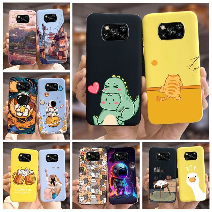 For Xiaomi Poco X3 Pro Case Cute Cartoon Painted Cover 6.67'' Soft ...