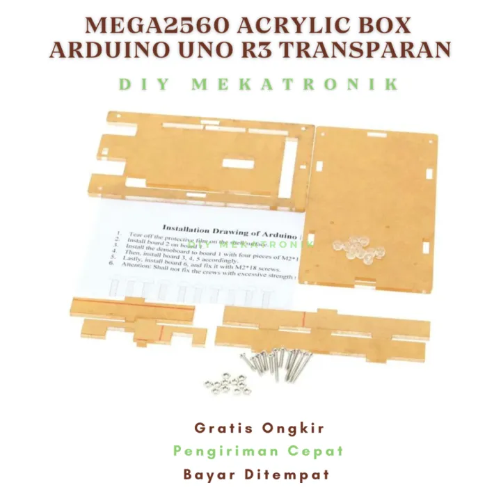 MEGA2560 Acrylic Box Arduino Uno R3 Transparan Casing Kotak Transparent ...