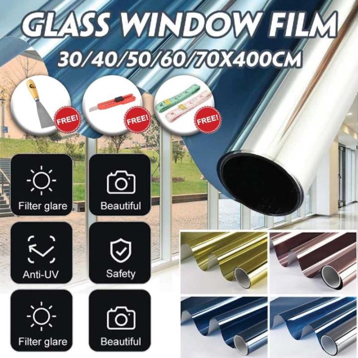 One Way Mirror Window Film Vinyl Self Adhesive Reflective Solar Film