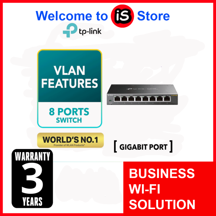 TP-LINK 8-Port Gigabit Unmanaged Pro With VLAN Features Switch TL ...