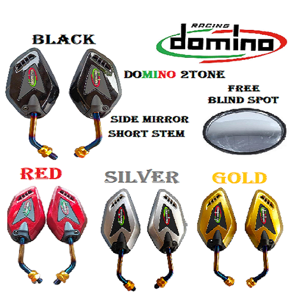YAMAHA MIO GEAR 125 MOTORCYCLE DOMINO SIDE MIRROR 2TONE SHORT STEM ...
