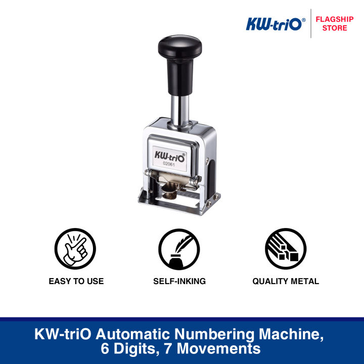 Kw-Trio Automatic Numbering Machine, 6 Digits, 7 Movements [15112060] | Lazada PH