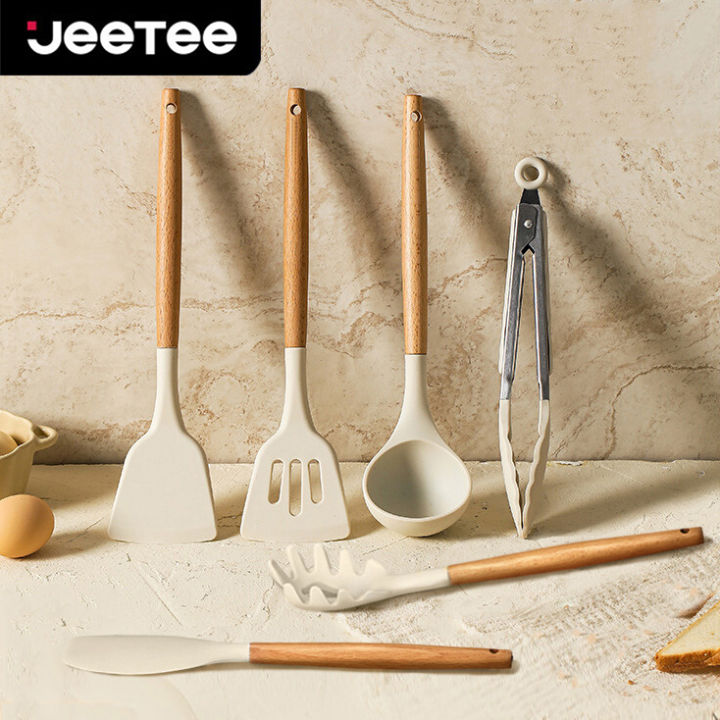 JEETEE 3PCS/6PCS Food Grade Heat-resistant Non-stick Silicone Kitchen ...