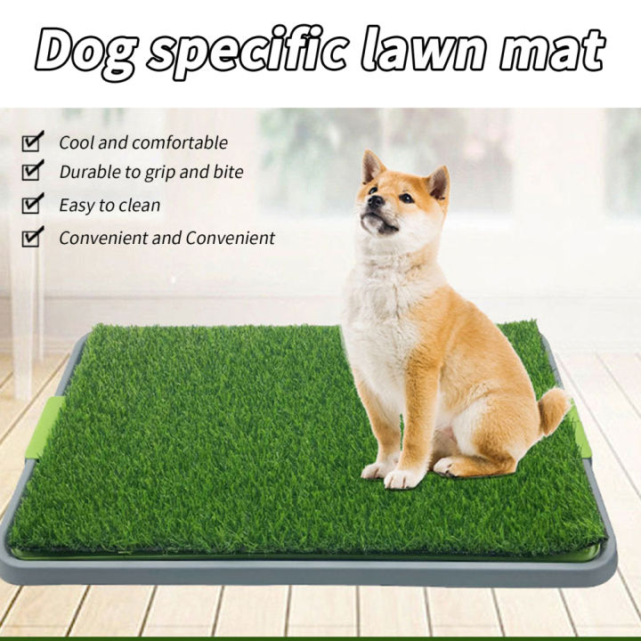 Artificial Dog Grass Large Patch Reusable Training Pad Indoor Outdoor Puppy Pee Potty Tray Dog ...