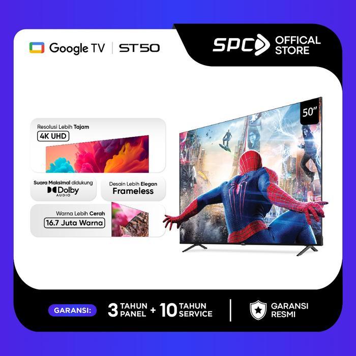 SPC ST50 - Google TV LED 50 inch HD 4K Google TV Ultra Slim Frameless ...