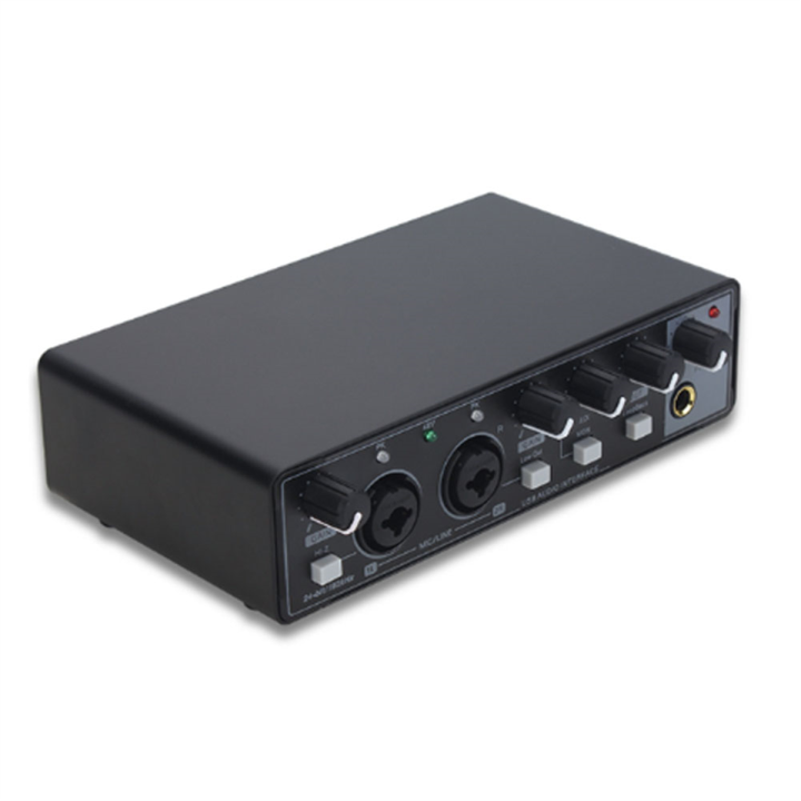 Professional Audio Interface Sound Card Phantom Power Electric Guitar ...