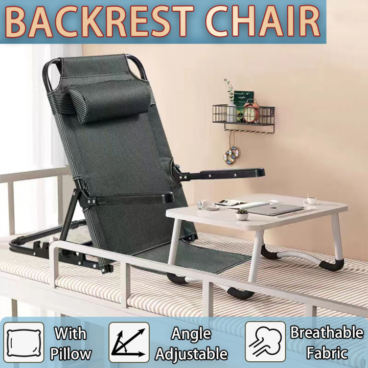8 Positions Backrest Bed Chair Adjusted Folding Recliner Elderly ...