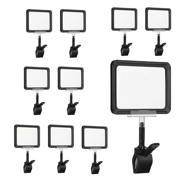 10 PCS Clip on Sign Holder Retail Merchandise Rack Sign Display Clip ...