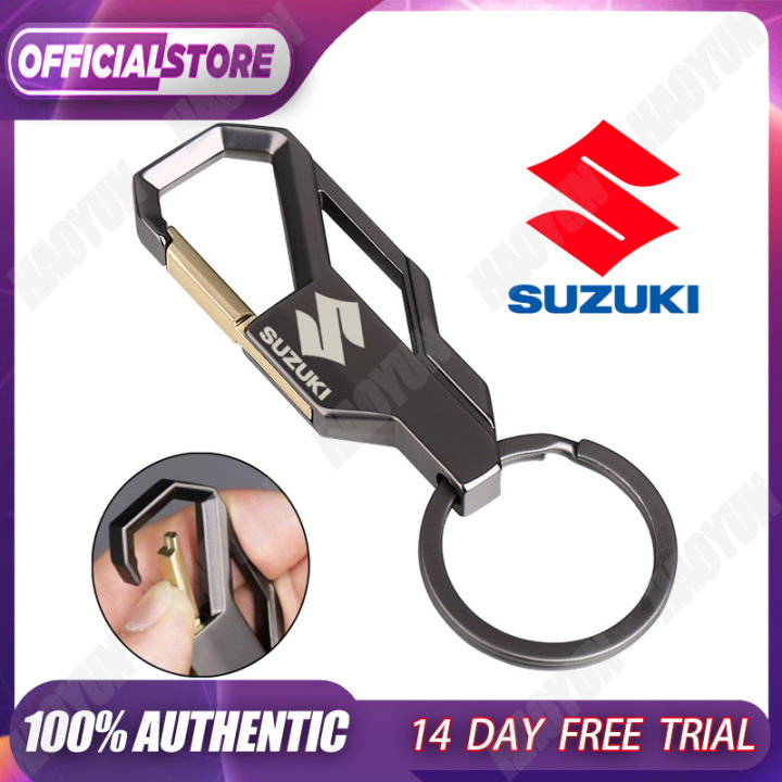 SUZUKI Motorcycle Car Keychain (Black Gold) Men Gift Alloy Metal ...