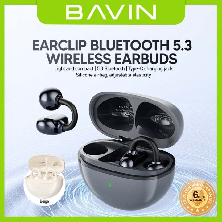 (Christmas Gift) BAVIN BA89 TWS Ear Clip Wireless Bluetooth Earbuds w ...