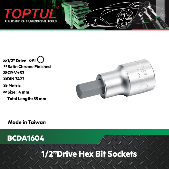 Toptul 1/2" Drive Hex Bit Sockets | Lazada PH