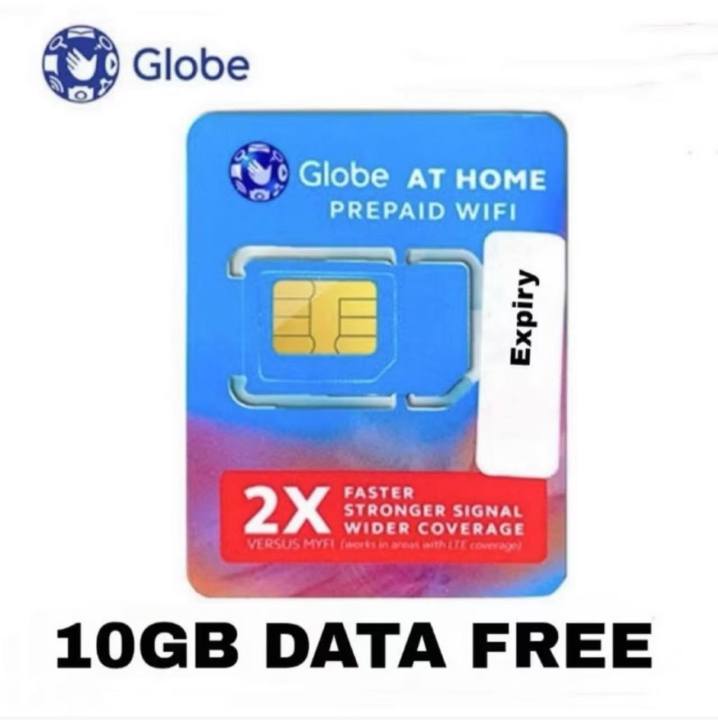 GLOBE AT HOME SIM with FREE 10GB FAMSURF299 DATA (GHPW PREPAID WIFI SIM ...