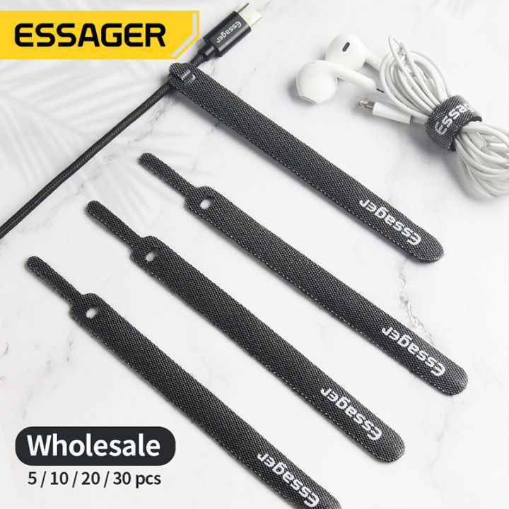 Essager 5pcs/10pcs/20pcs Cable Tie Wire Winder Nylon Organizer For ...