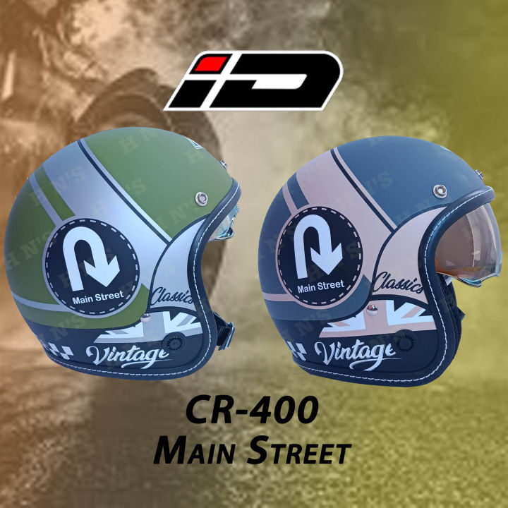 ID Helmet CR-400 Classic Vintage Helmets ( Half-face ) CR400 - Multiple ...