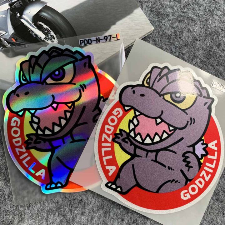 Cute Cartoon Dinosaur Godzilla Sticker Waterproof Motorcycle Body ...