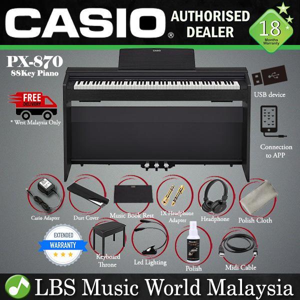 Casio PX-870 88 Keys Digital Piano Black with Bench and Headphone (PX ...