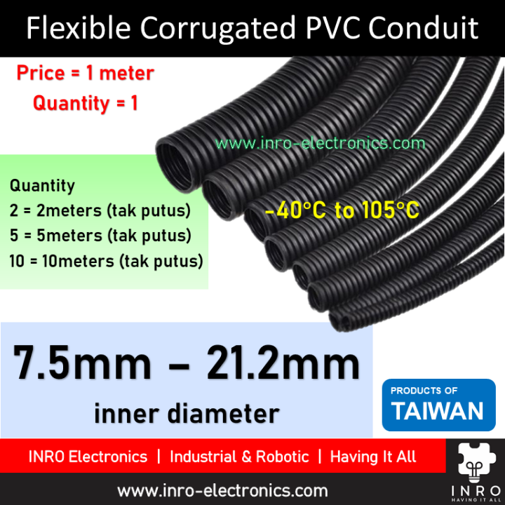[1m 5m] Flexible Corrugated PVC Conduit, Automotive Wire Conduit ...