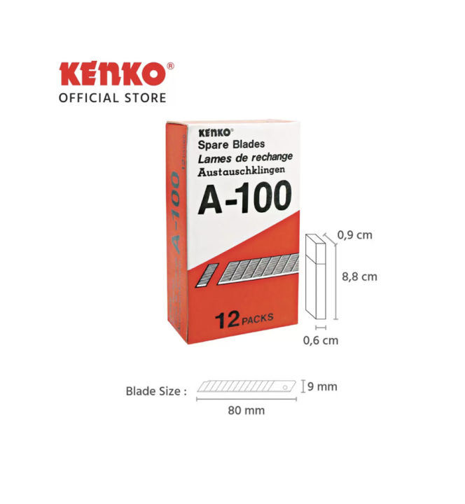 Isi Cutter Kecil KENKO A-100 Refill Cuter Spare Blade A100 | Lazada Indonesia