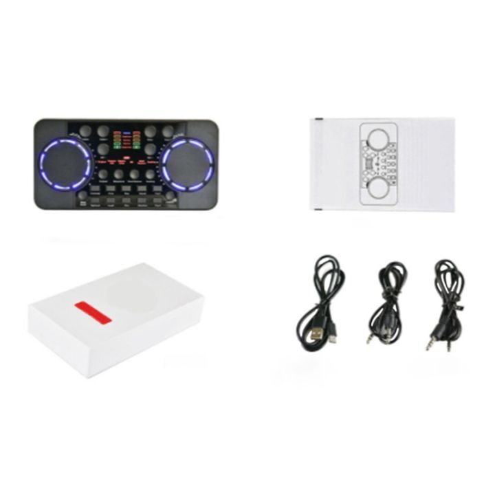 V300 Pro Live Streaming Sound Card Black Computer Sound Card Bluetooth ...