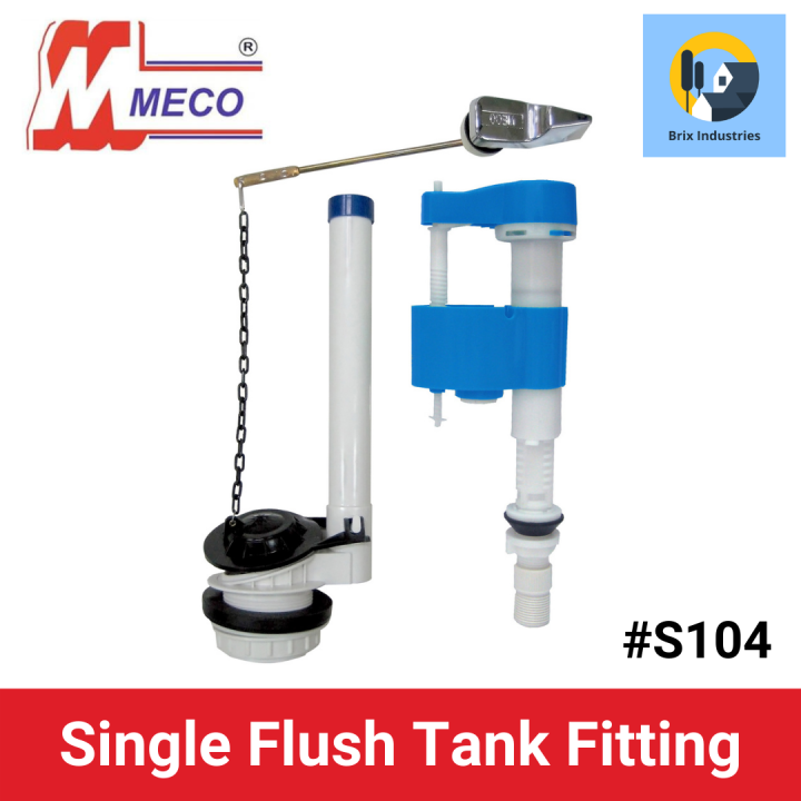 Meco Single Flush Complete Water Tank Fitting Set Lever Type S104 Brix ...