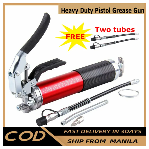 【COD】Grease Gun 6000PSI 14 Oz 12" Flex Hose Pistol Grip Heavy Duty ...