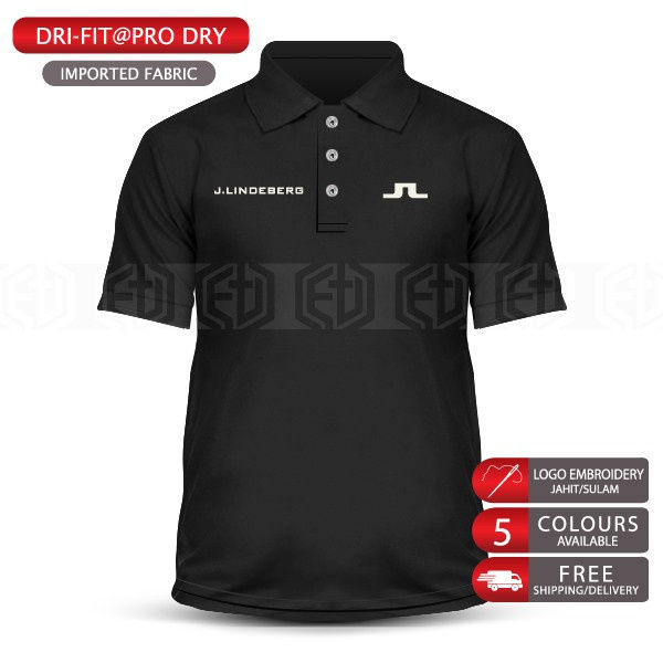 Baju Dry Fit JLindeberg JL Microfiber Golf Polo T Shirt Pakaian Tee T ...