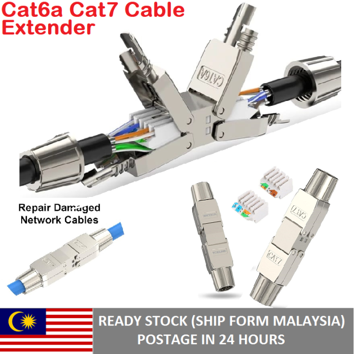 Cat6a Cat7 Cable Extender Junction Adapter Connector Box RJ45 Lan Cable ...