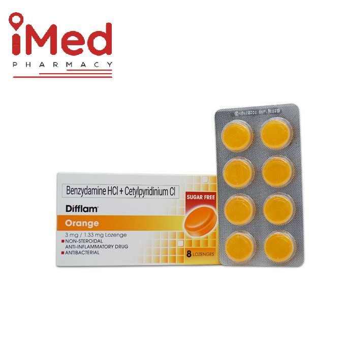 DIFFLAM ORANGE LOZENGE 8'S | Lazada PH