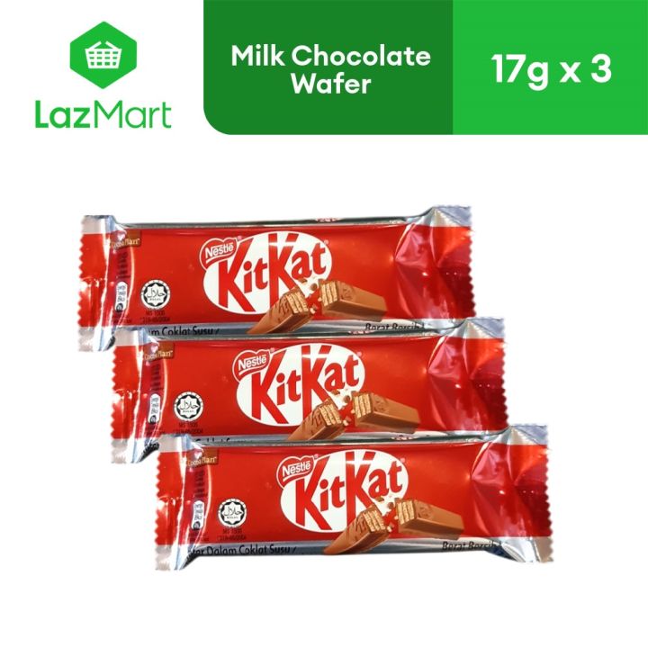 Kit Kat 2 Finger Milk Chocolate Bar Flowrap (17g x 6) - Pack of 3 | Lazada PH