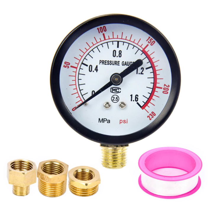 Completely Air Compressor Gauge Set With 3Connectors For Precise ...