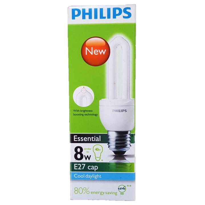 Philips Essential Compact Fluorescent Light Bulb 23W/18W/14W/11W/8W ...