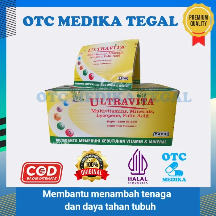 Ultravita strip 4 kaplet membantu menambah tenaga dan daya tahan tubuh ...
