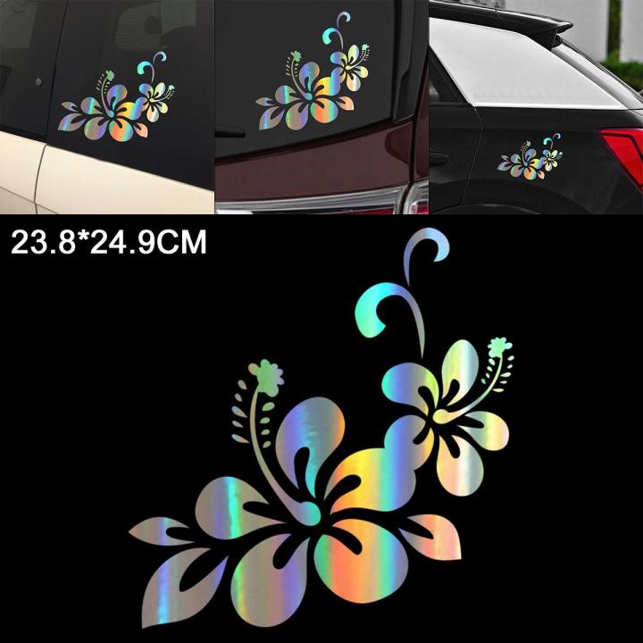 Elegent Flower Car Sticker Vinyl Reflective Car Decals Motorcycle ...