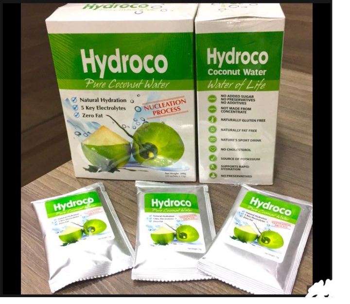 HYDROCO PURE COCONUT WATER "NUCLEATION PROCESS" 300G {20's Sachets x ...