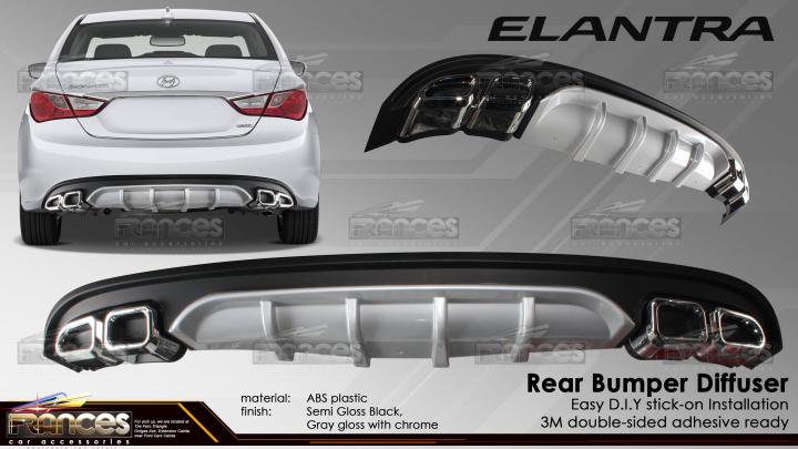 Hyundai Elantra 2017-2021 REAR DIFFUSER / REAR BUMPER LIP | Lazada PH