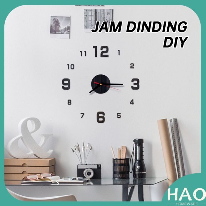JAM DINDING TEMPEL DIY ANALOG 3D MODERN / JAM DINDING TEMBOK / JAM ...