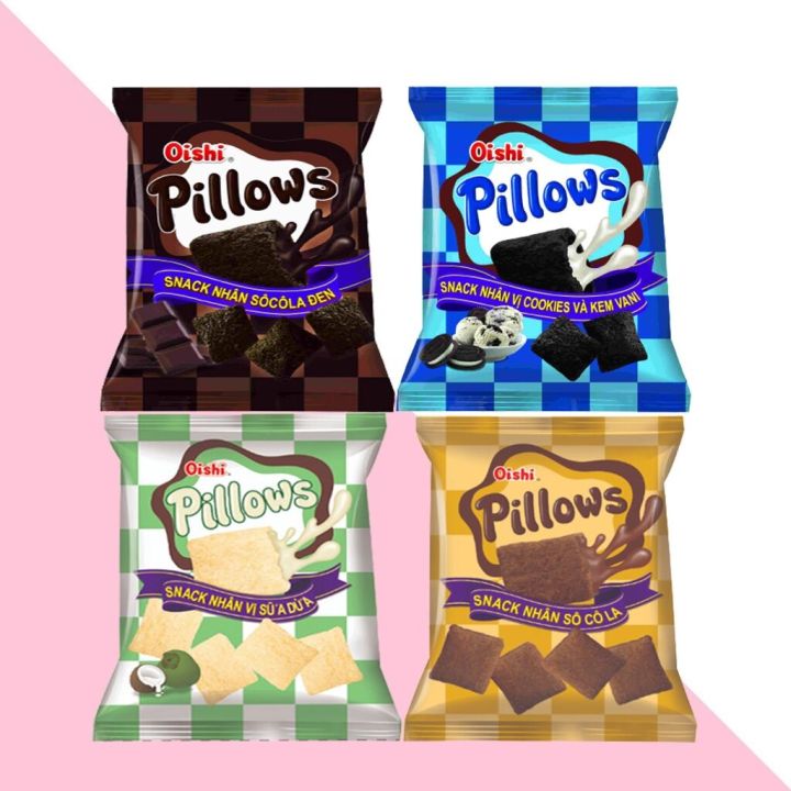 10 gói bánh Snack Pillows Oishi rất thơm ngon, xốp, giòn - Đồ Ăn Vặt ...