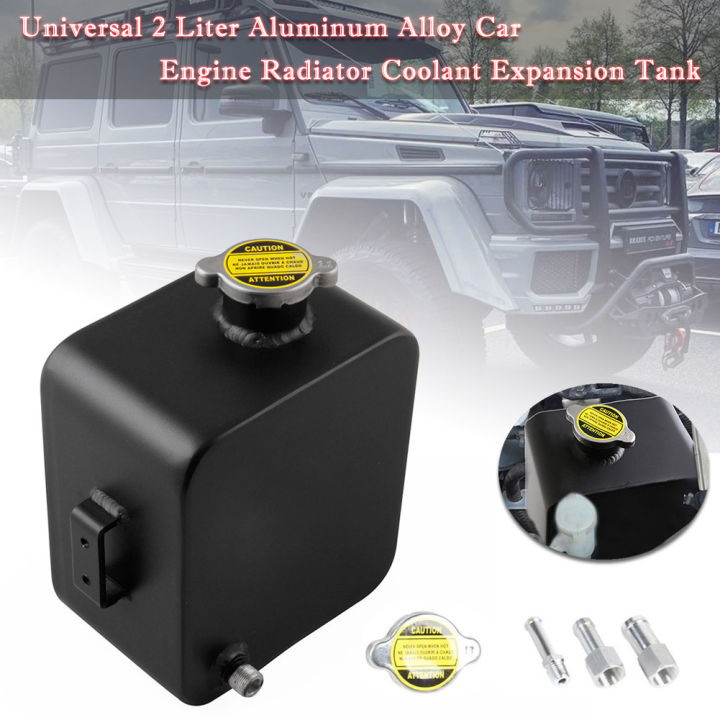 2L Litre Polished Alloy Header Expansion Water Tank & Cap WATER HEADER ...