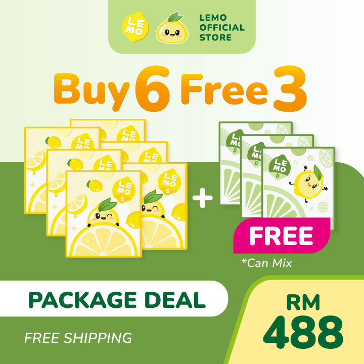 LEMO 柠檬姐妹 瘦身产品 Package 2 BUY 6 FREE 3 优惠配套 | Lazada