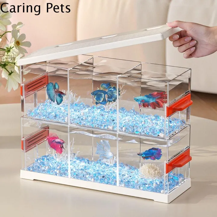 CARING PETS High Definition Transparent Fish Tank Shatterproof ...