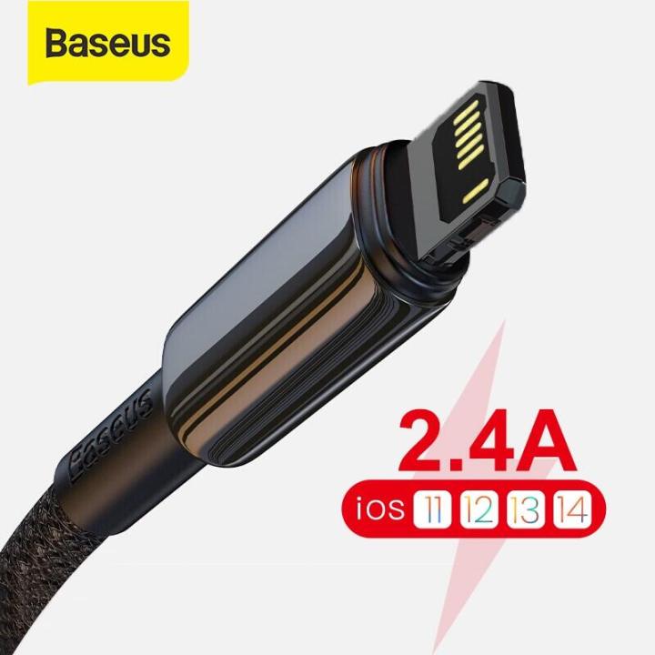 Baseus 2.4A 1m/2m Fast Charging USB Cable For iPhone 13 12 Pro Max Mini ...