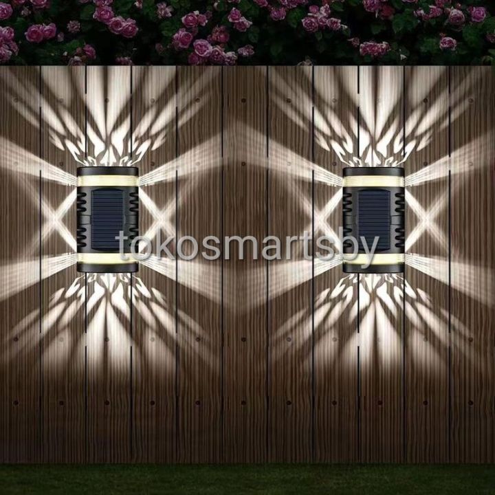 Lampu Solar Taman Dinding 2 Arah Tenaga Surya / Lampu dinding LED ...