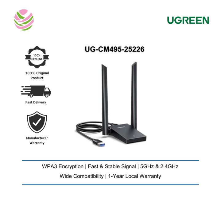 UGREEN WiFi Adapter AX1800 with Dual Antenna WiFi6 5G 2.4G Dual-band ...