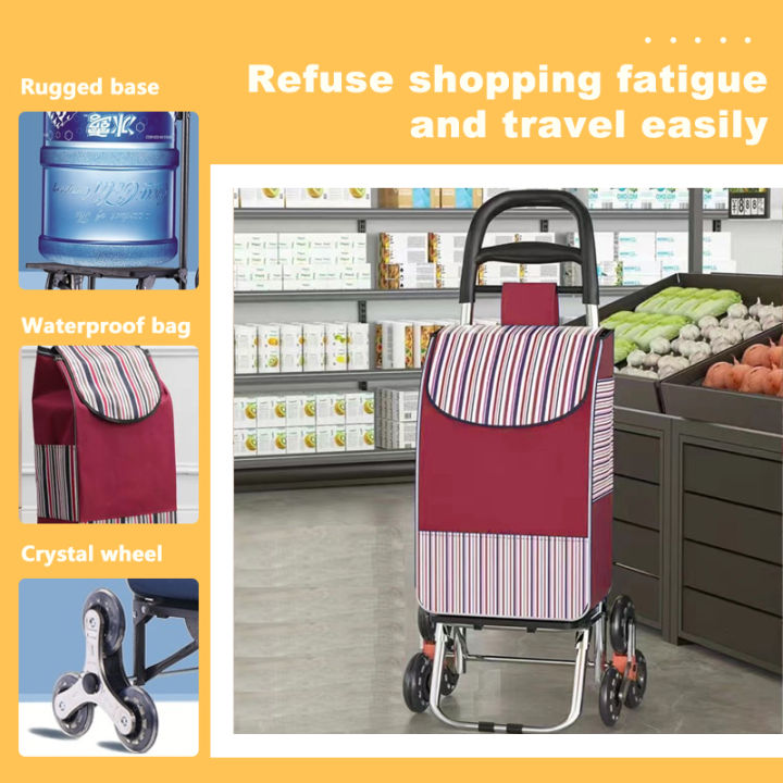 Portable reusable shopping cart foldable food bag foldable market ...