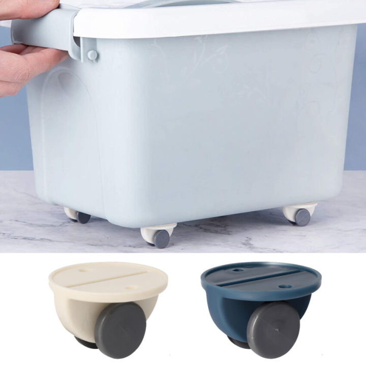 Self-adhesive Storage Box Wheels Dustbin Pulley Rollers Small Cabinet ...