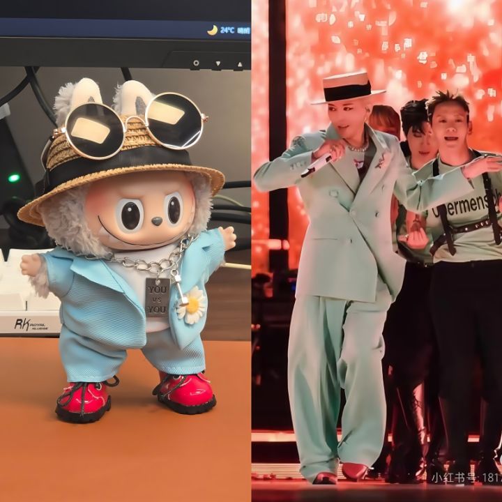 ชุดเสื้อผ้าตุ๊กตา Labubu x G-Dragon Concert โดย POP MART (7ชิ้น) สำหรับ ...